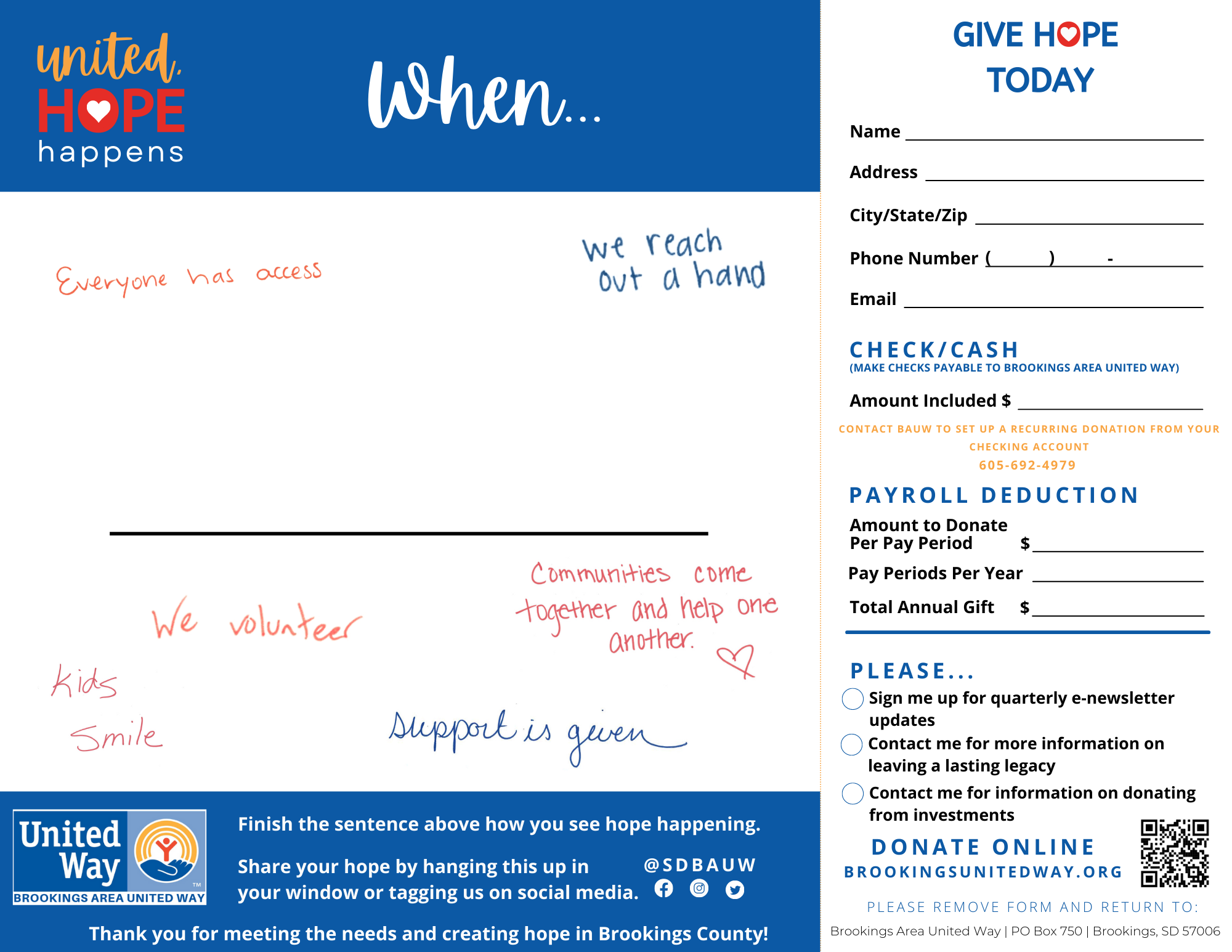 Giving Campaign: City of Brookings - Brookings United Way